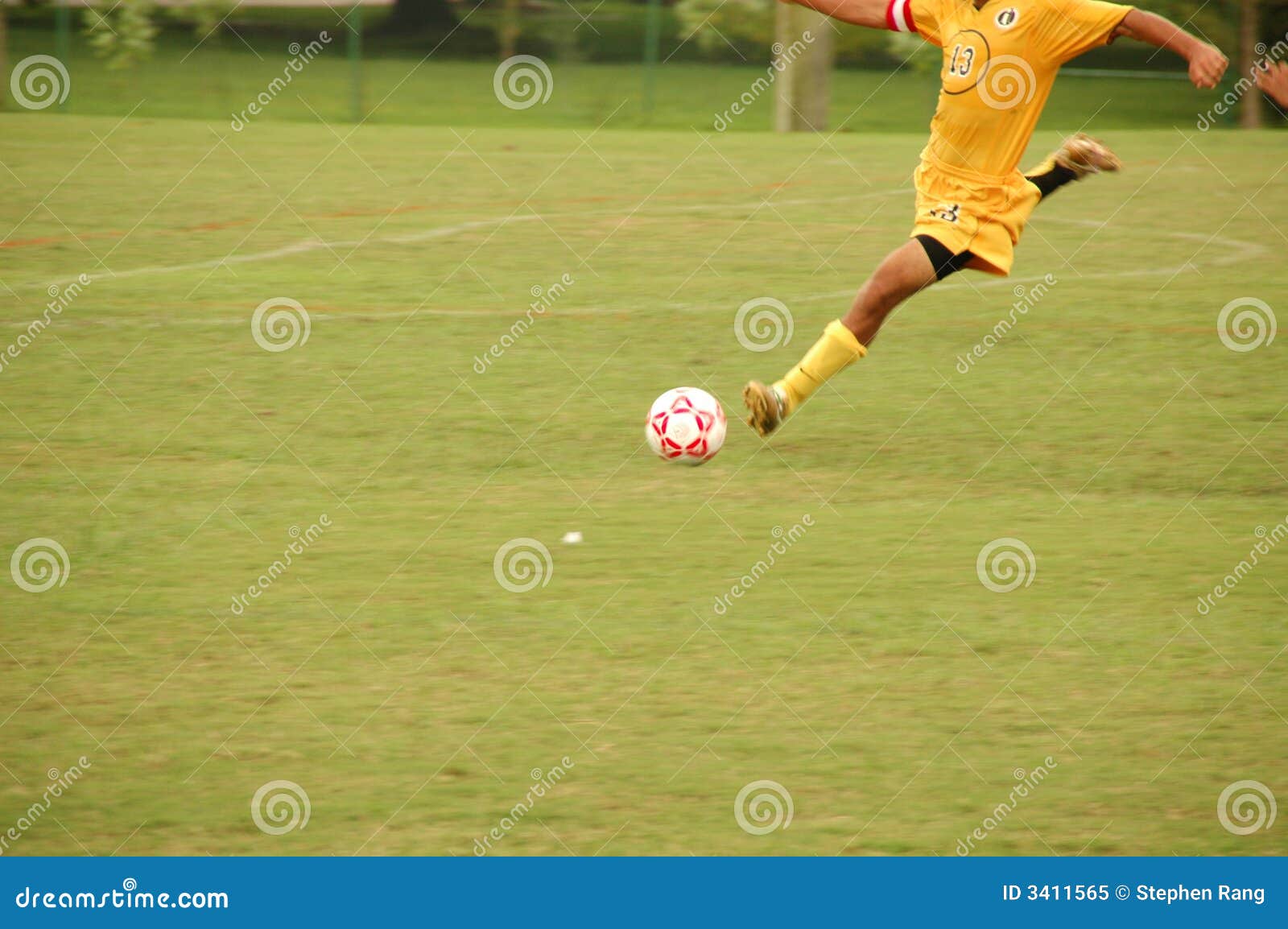 Player Kicking Ball stock image. Image of kick, player - 3411565