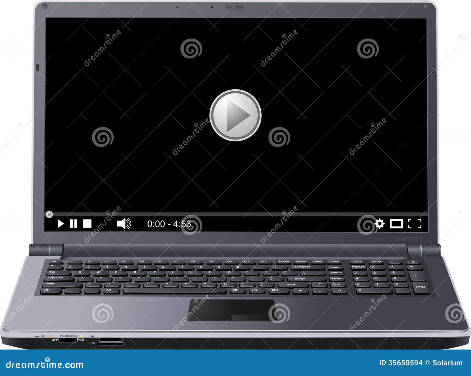 Player stock vector. Illustration of notebook, portable - 35650594