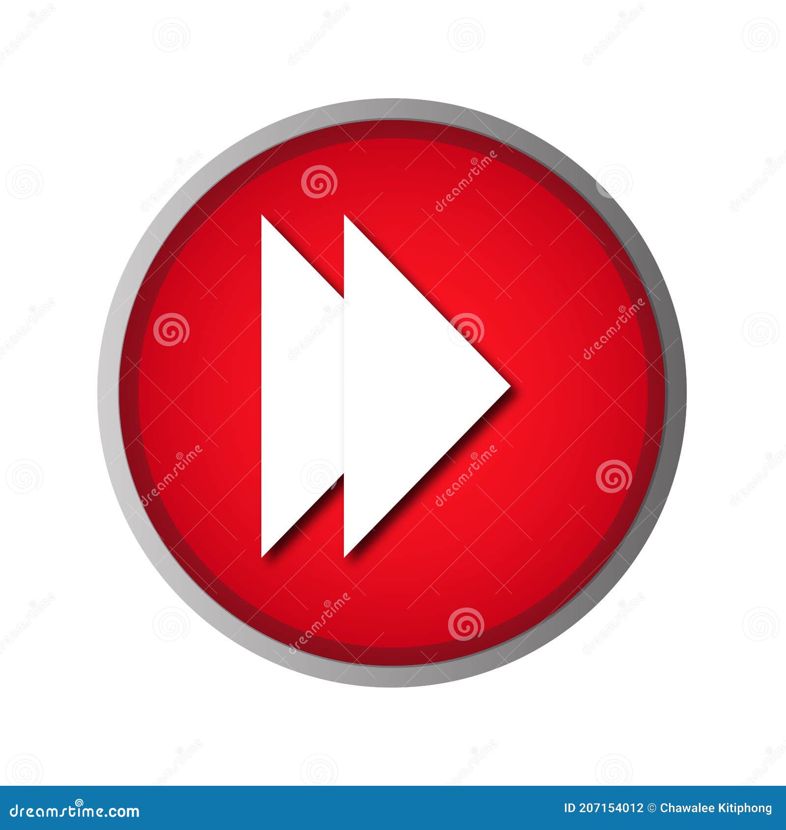 Player Navigation, Next Button Red Color Stock Vector - Illustration of ...