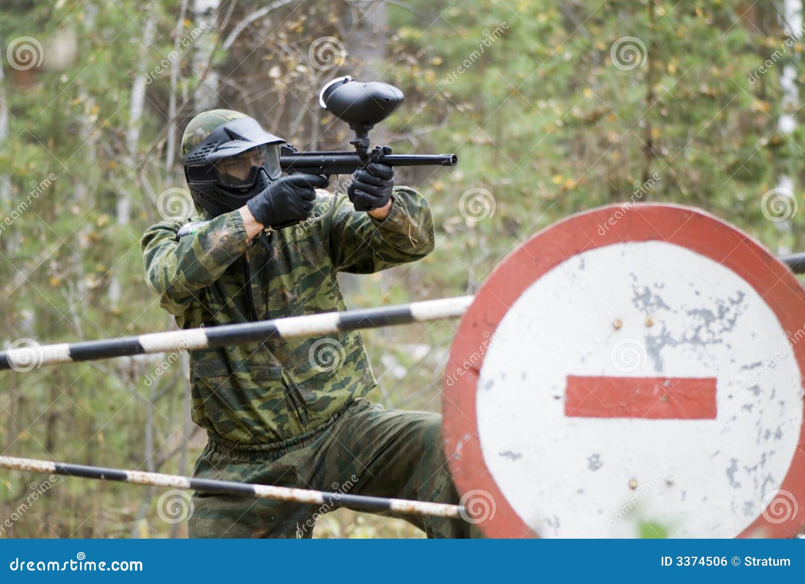 Player in paintball stock photo. Image of danger, game - 3374506