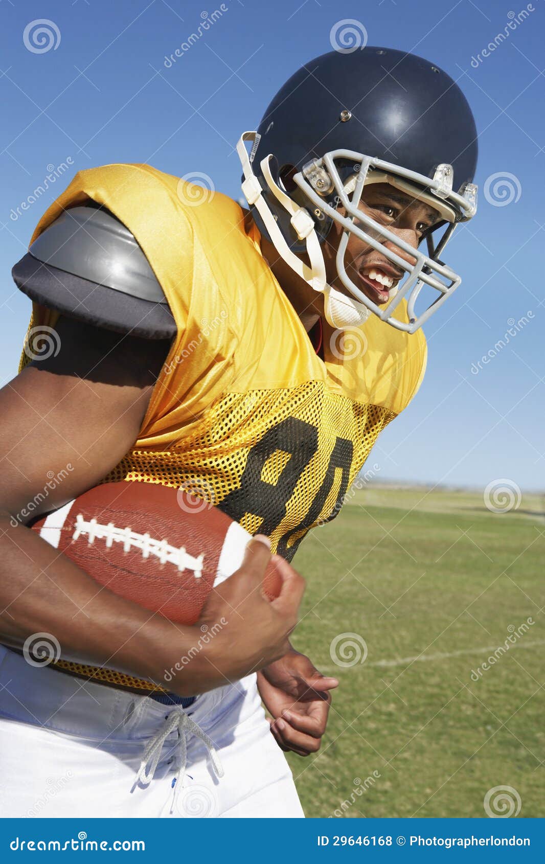 Player Running on Field stock photo. Image of safety - 29646168