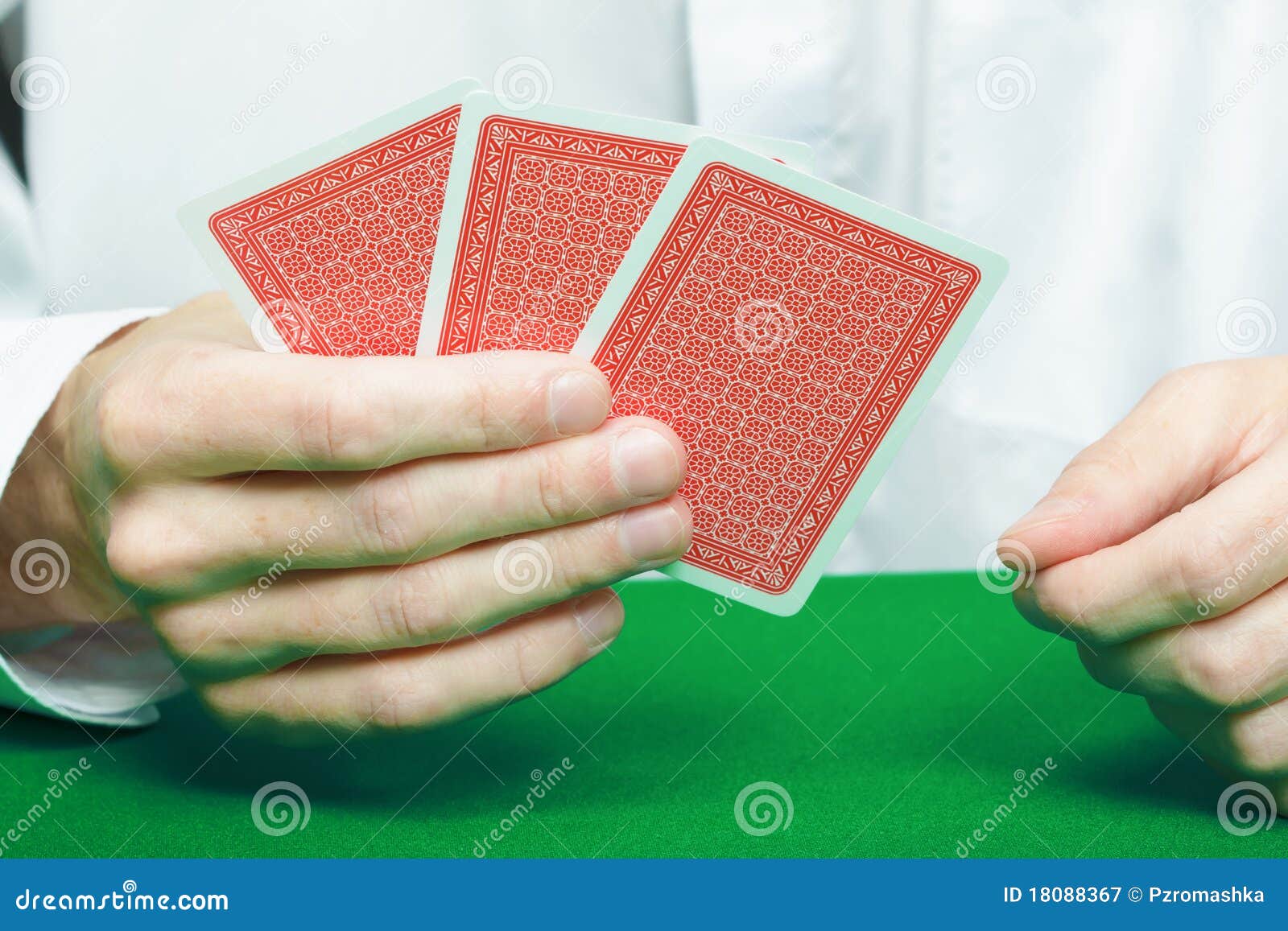 Player s hand of cards stock image. Image of human, entertainment ...