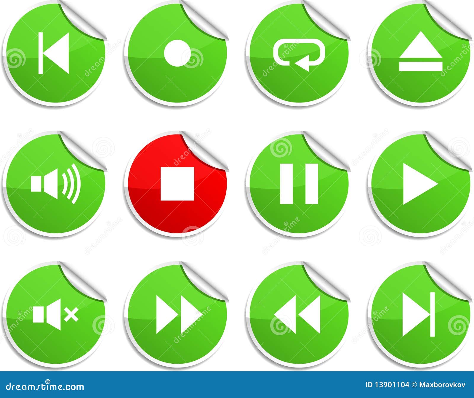 Player stickers. stock vector. Illustration of collection - 13901104