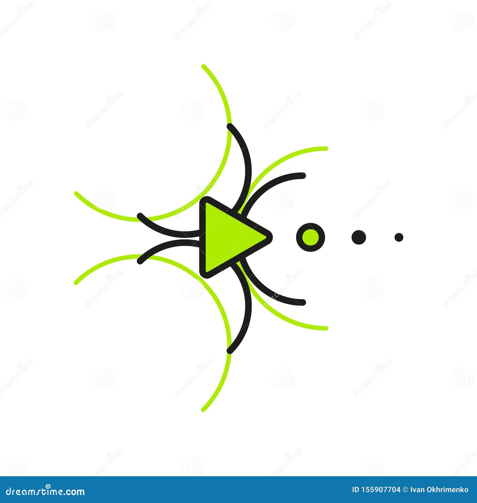 Player Symbol, Logotype, Forward Motion Stock Vector - Illustration of ...