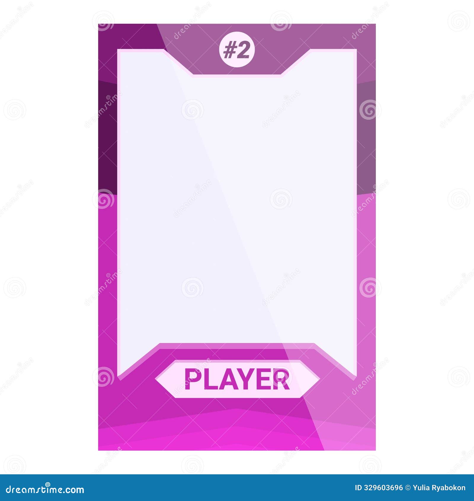 Player Two Purple Esports Gaming Streaming Border Stock Photo - Image ...