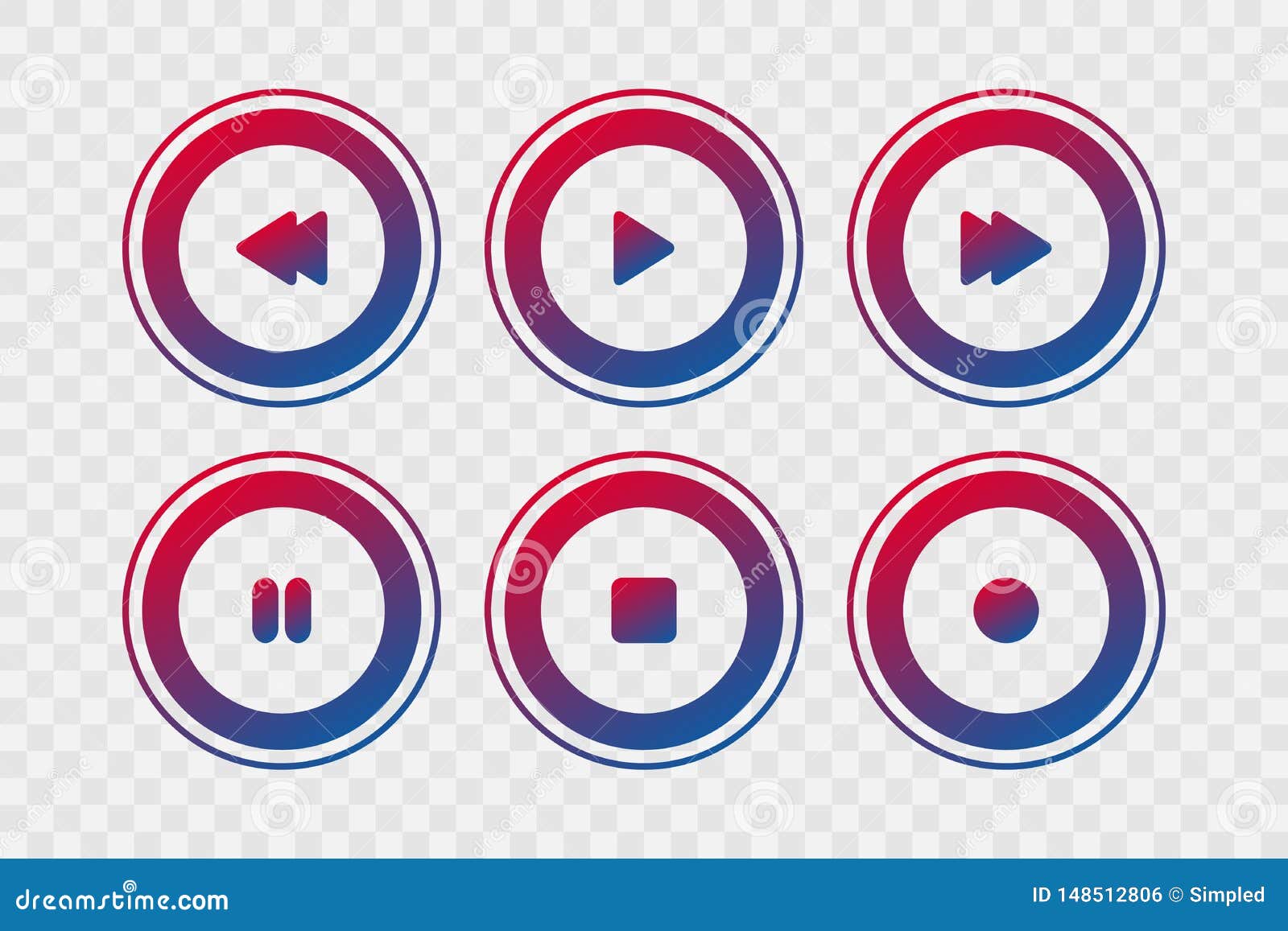 Player Vector Icons. Gradient Play, Stop, Rewind, Forward, Pause ... Player Vector Icons. Gradient Play, Stop, Rewind, Forward, Pause ...