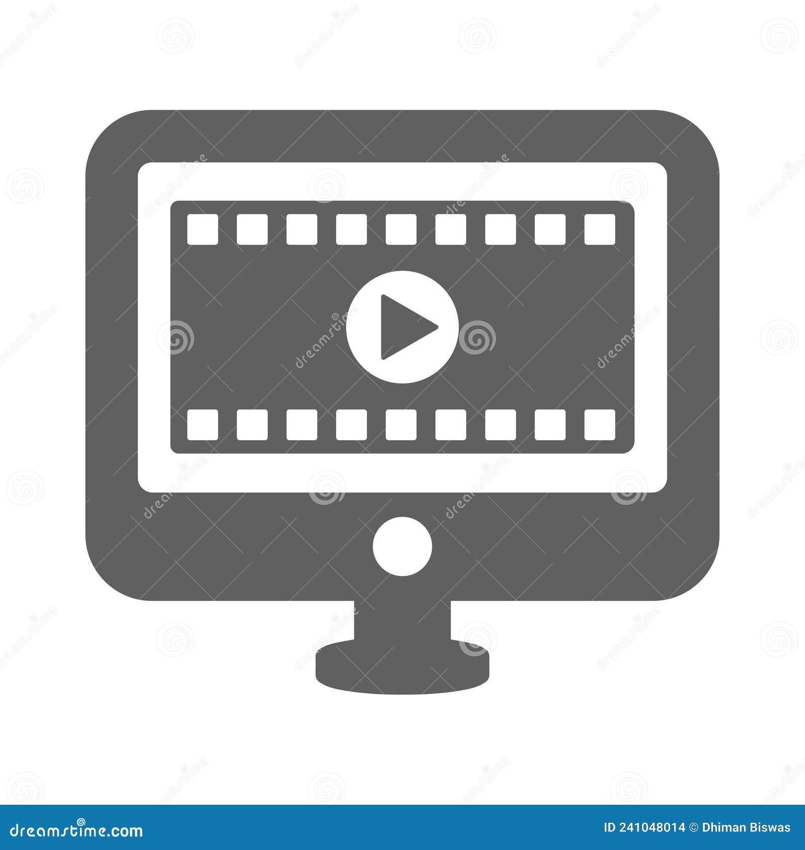 Player, Video Icon. Gray Vector Graphics Stock Illustration ...