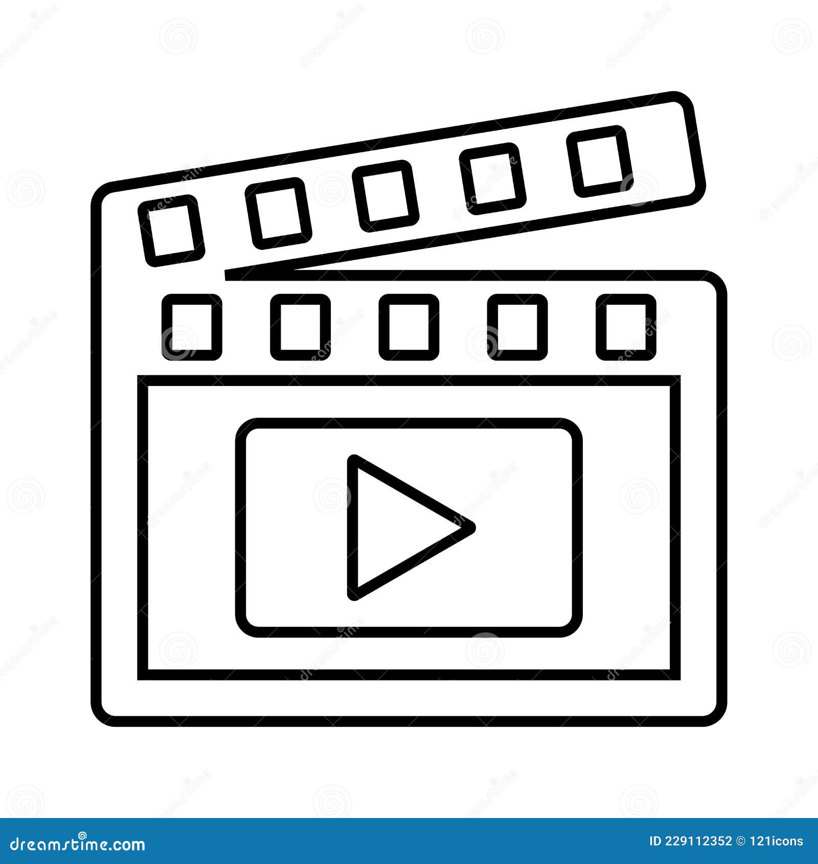 Player, Videography Outline Icon. Line Art Vector Stock Vector ...