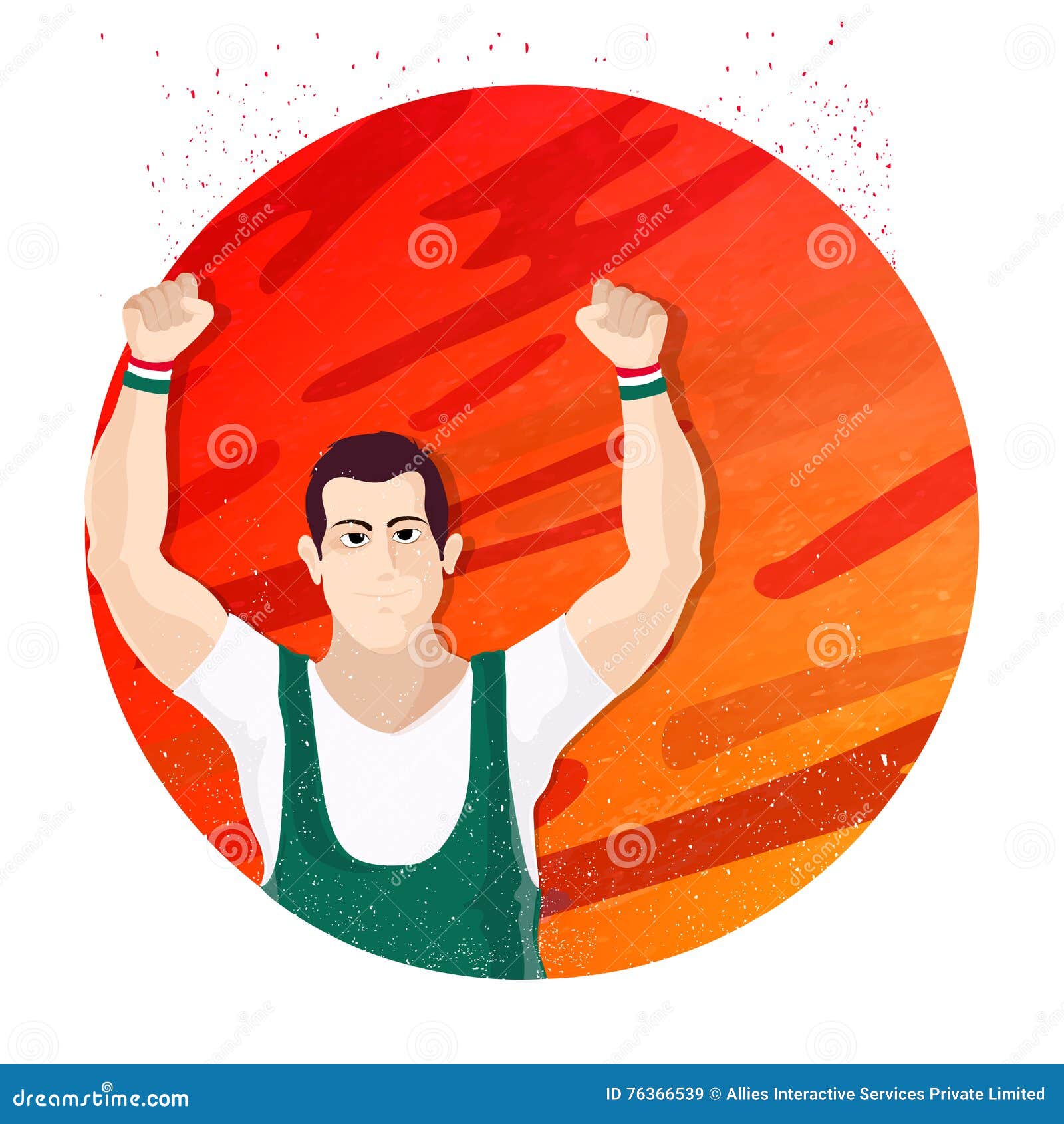Player in Winning Pose for Sports Concept. Stock Illustration ...