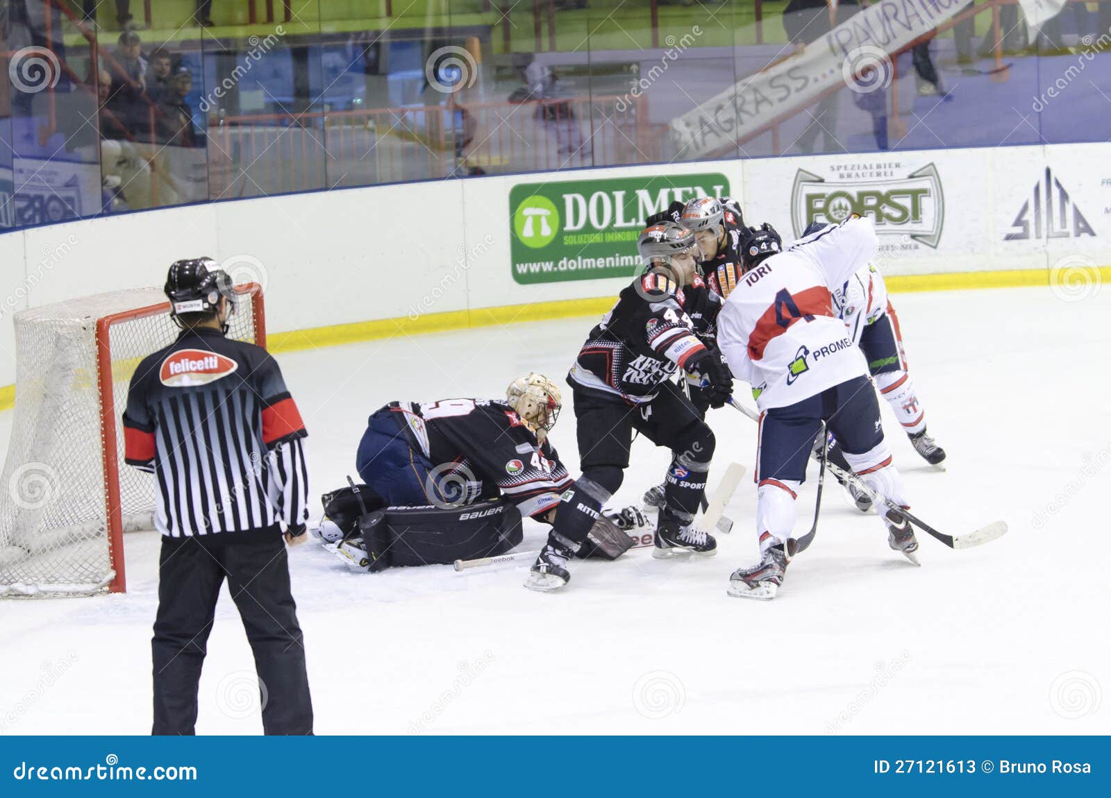 Players Attacking the Goalie Editorial Stock Photo - Image of athlete ...