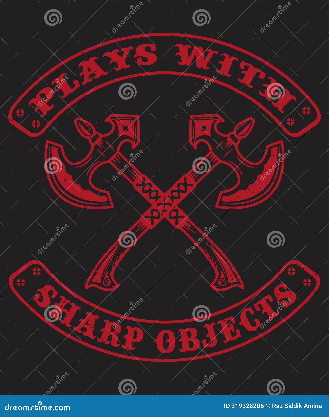 Players with Sharp Objects with Illustration Axe Vector Stock Vector ...