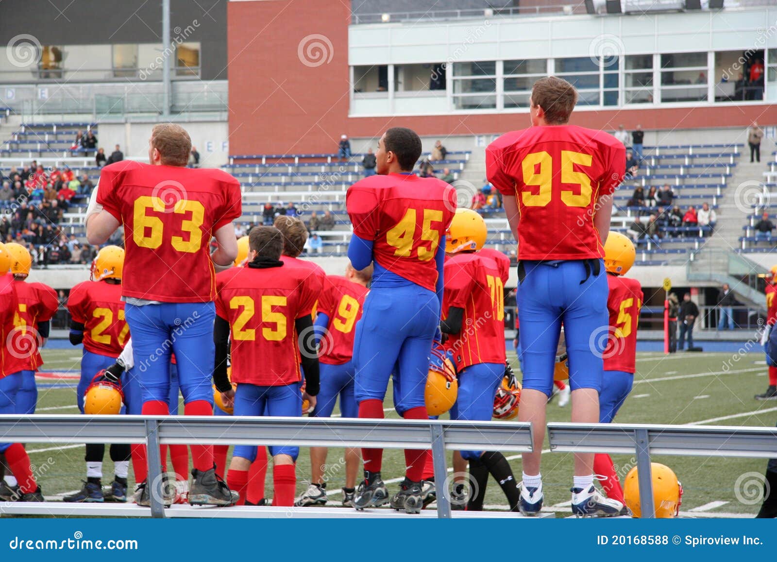 Players on Sidelines at High School Football Game Editorial Stock Photo ...