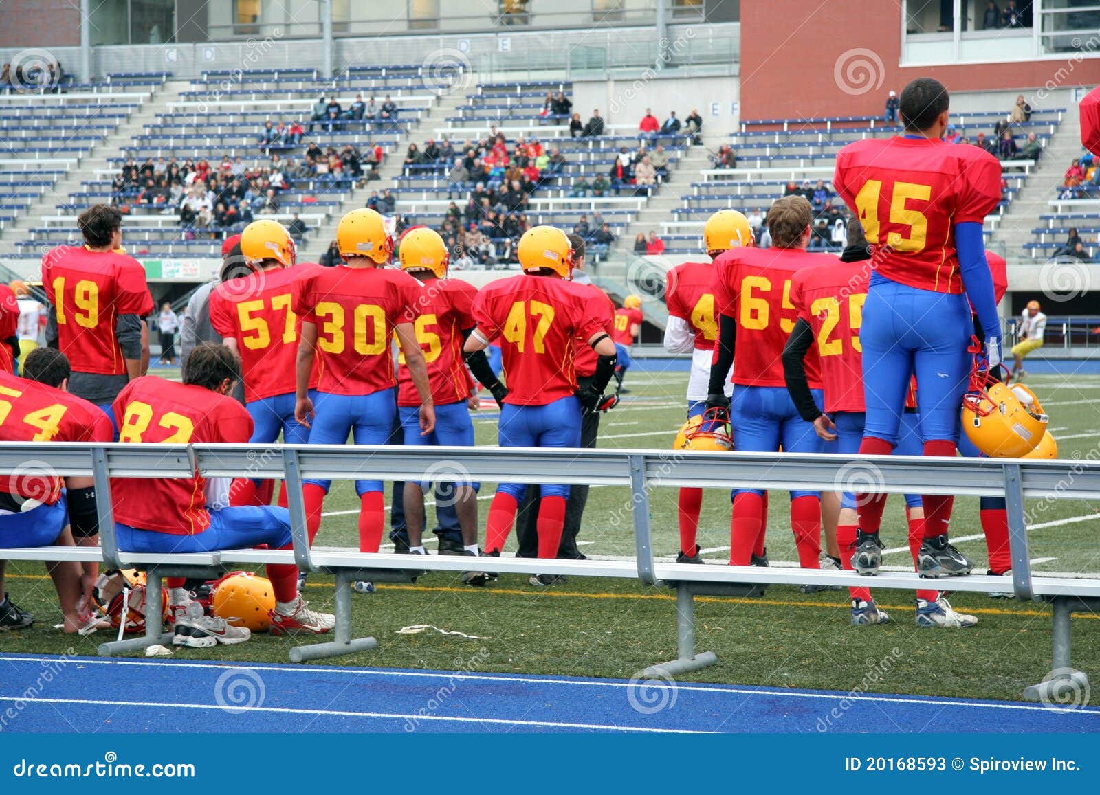 Players On Sidelines At High School Football Game Editorial Stock Photo ...