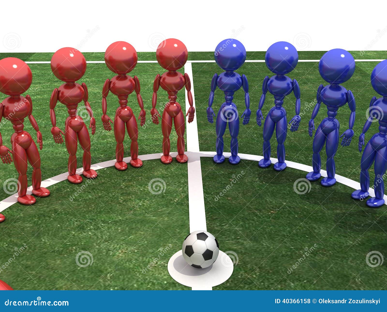 Players Stand in a Circle #3 Stock Illustration - Illustration of ...
