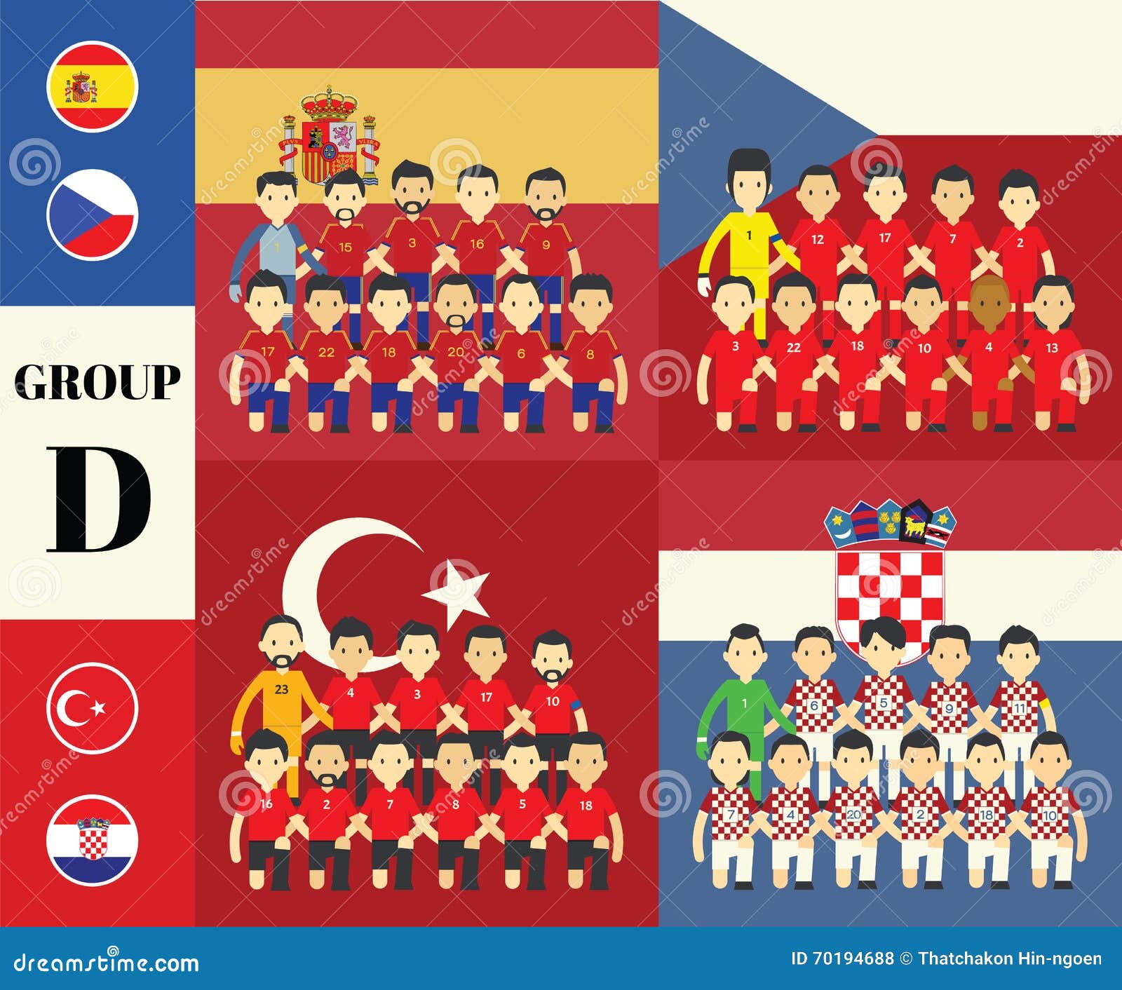 Players team stock illustration. Illustration of info - 70194688