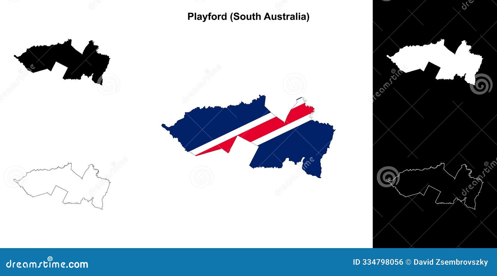 Playford outline map stock illustration. Illustration of australian ...