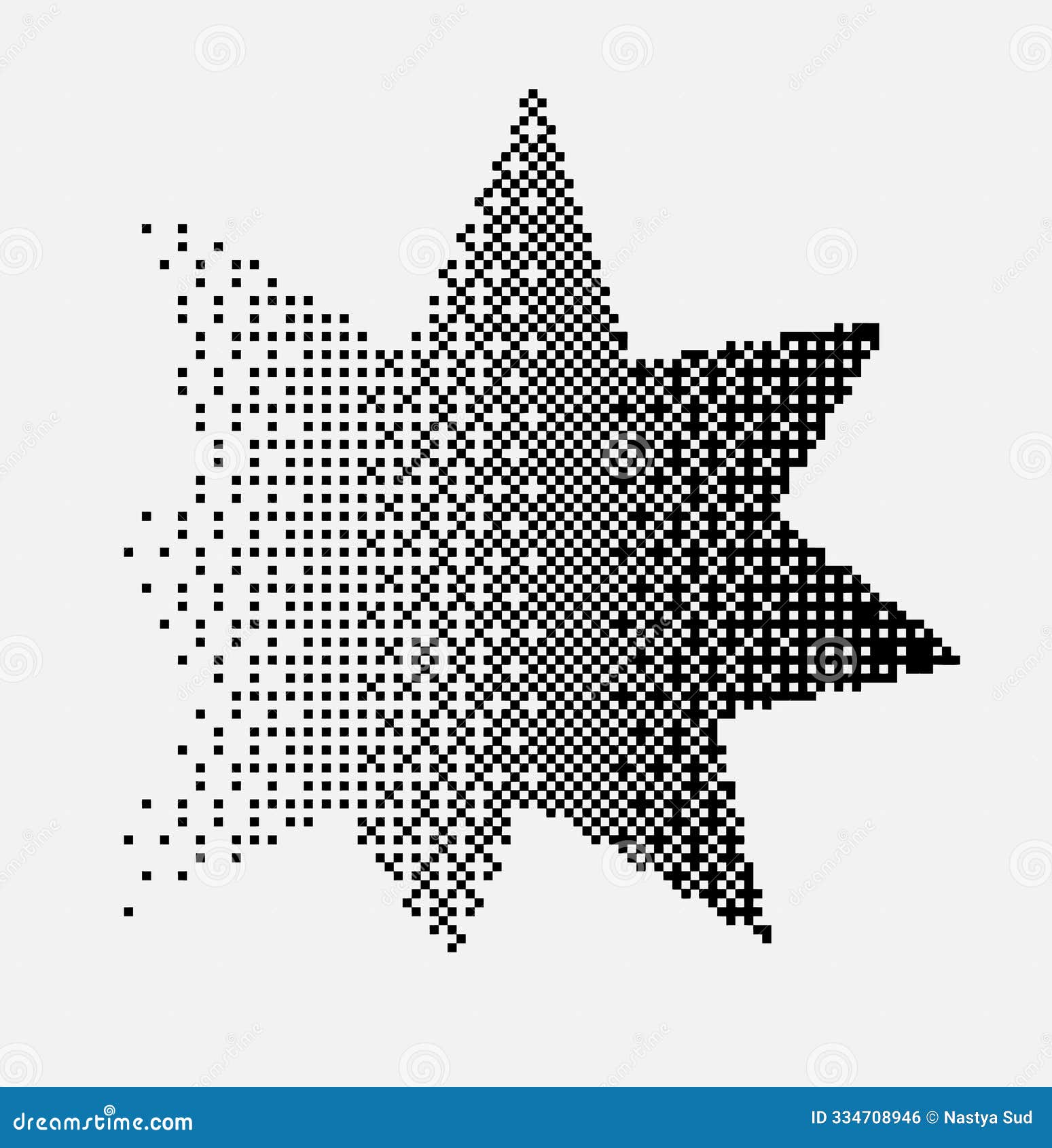 Playful Abstract Explosion Gradient Star. Set of Bitmap Playful Shape ...