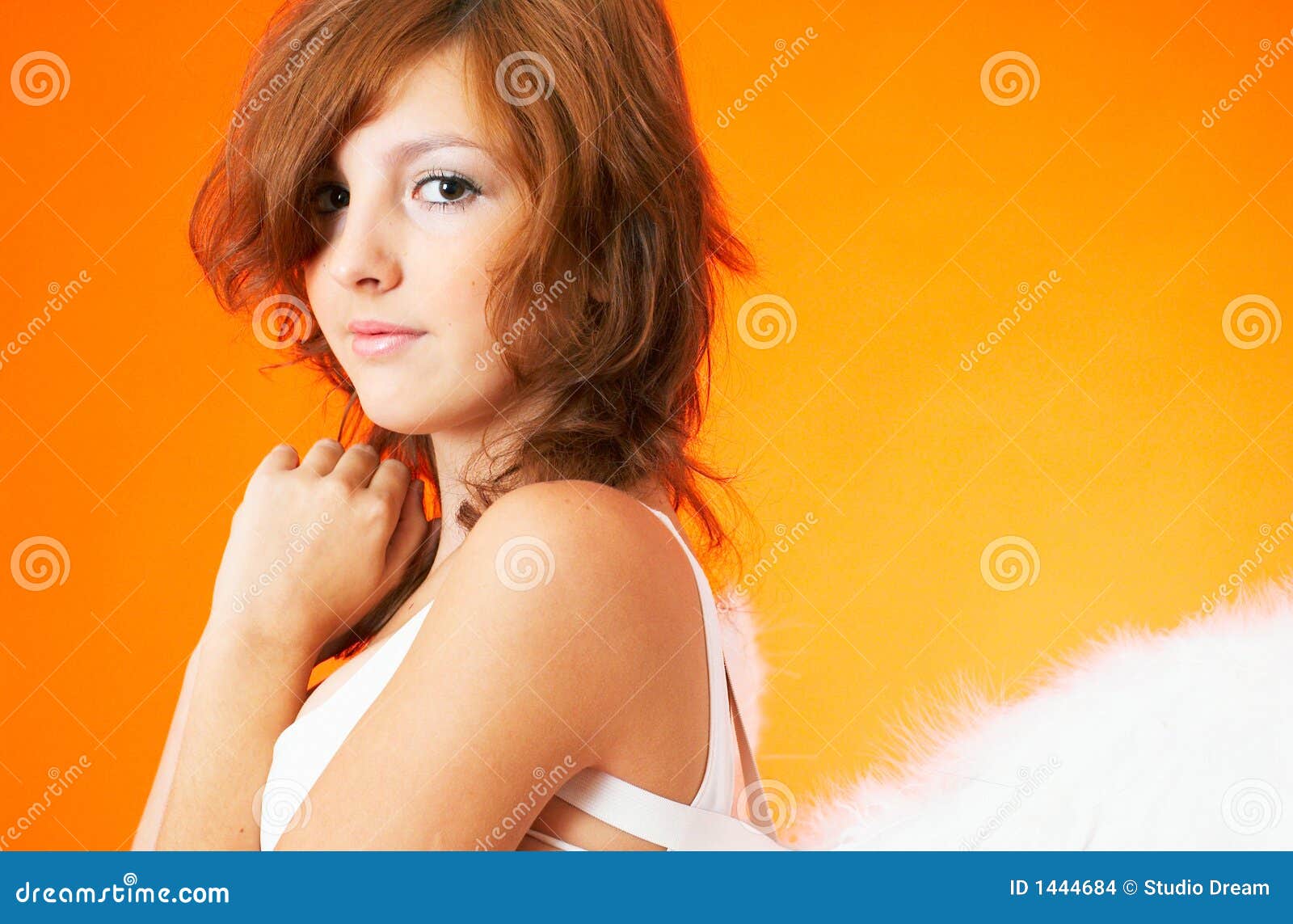 Playful Angel stock photo. Image of soundless, celibate - 1444684