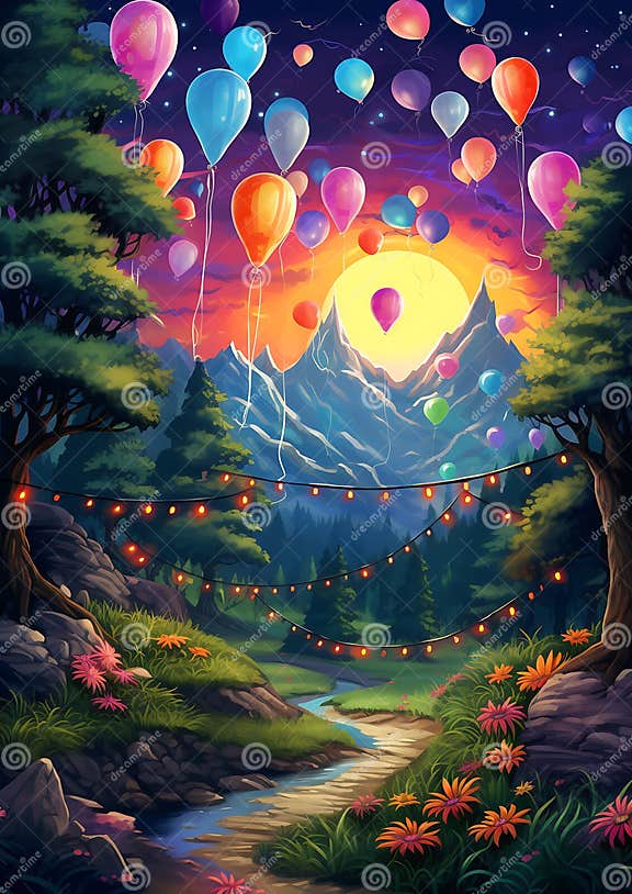 Playful backdrop themes stock illustration. Illustration of bird ...