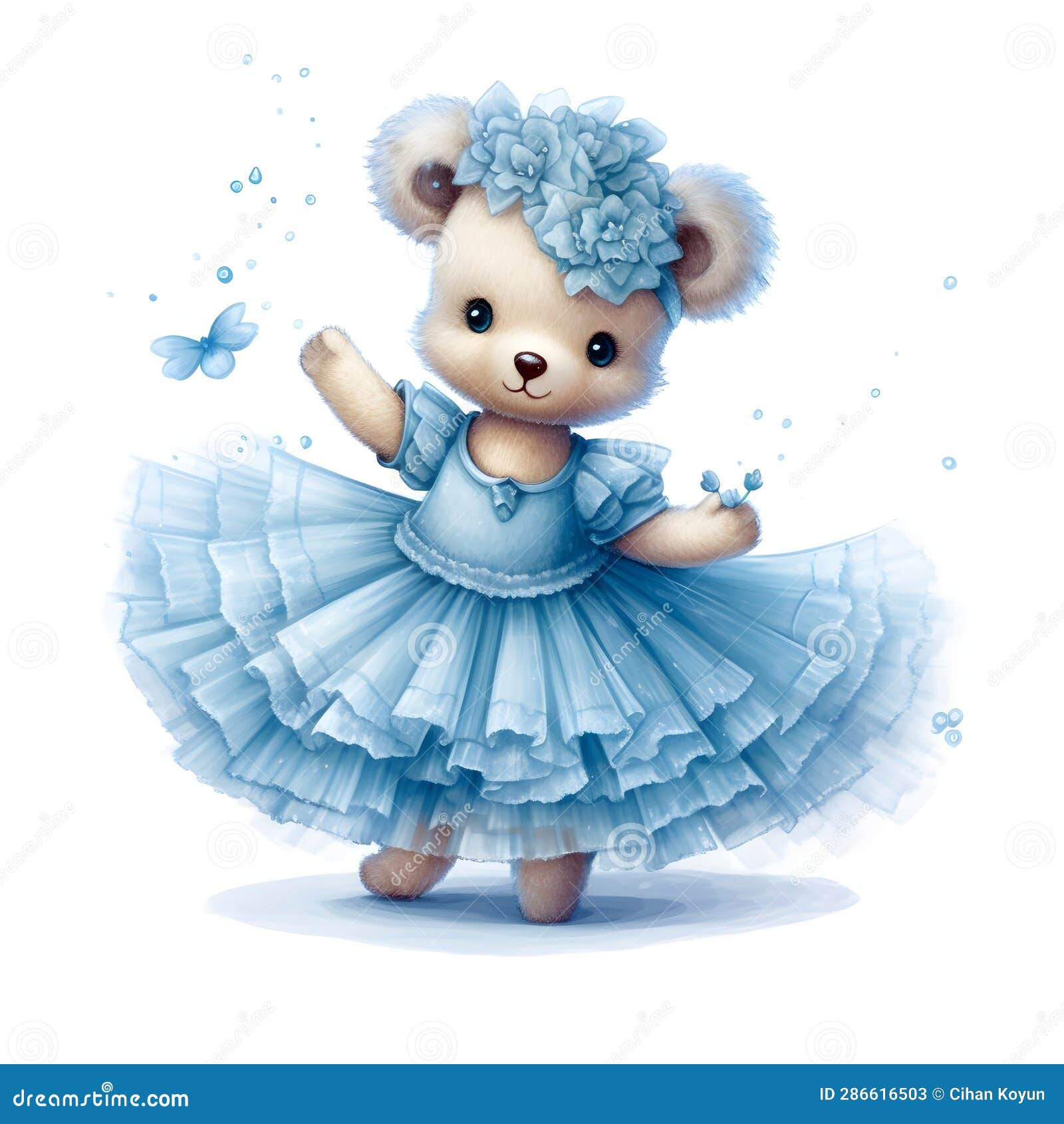 Playful ballet bear design stock illustration. Illustration of stuffed ...