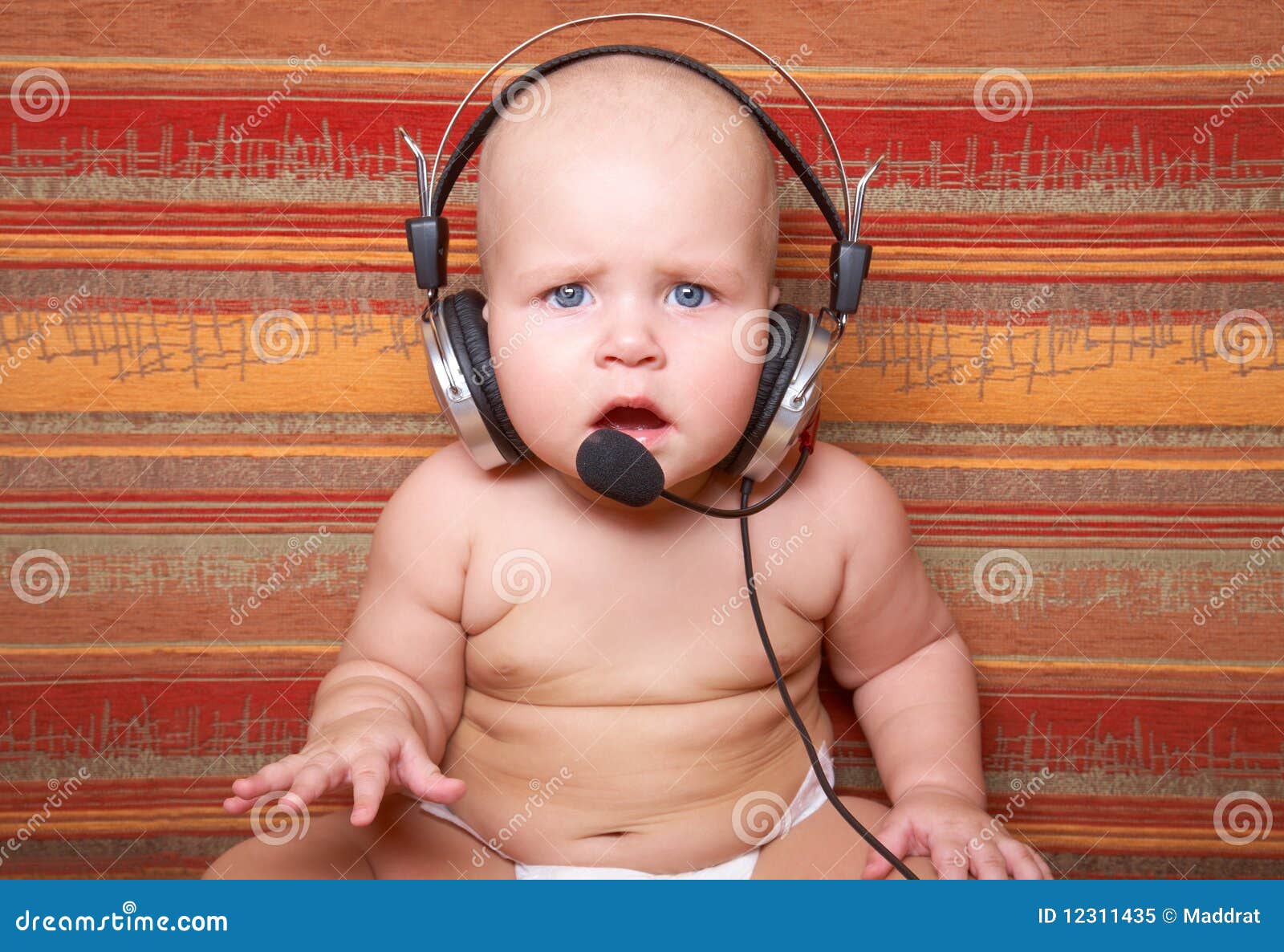 Playful Call-center Representative Stock Image - Image of beautiful ...