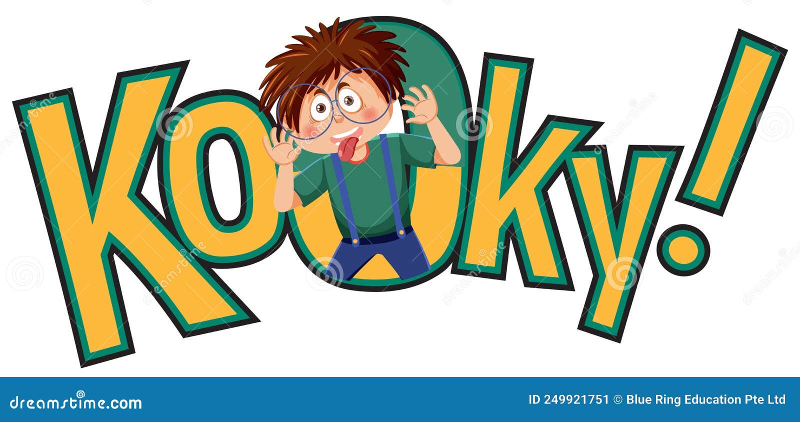 Playful Cartoon Character with Kooky Word Expression Stock Vector ...