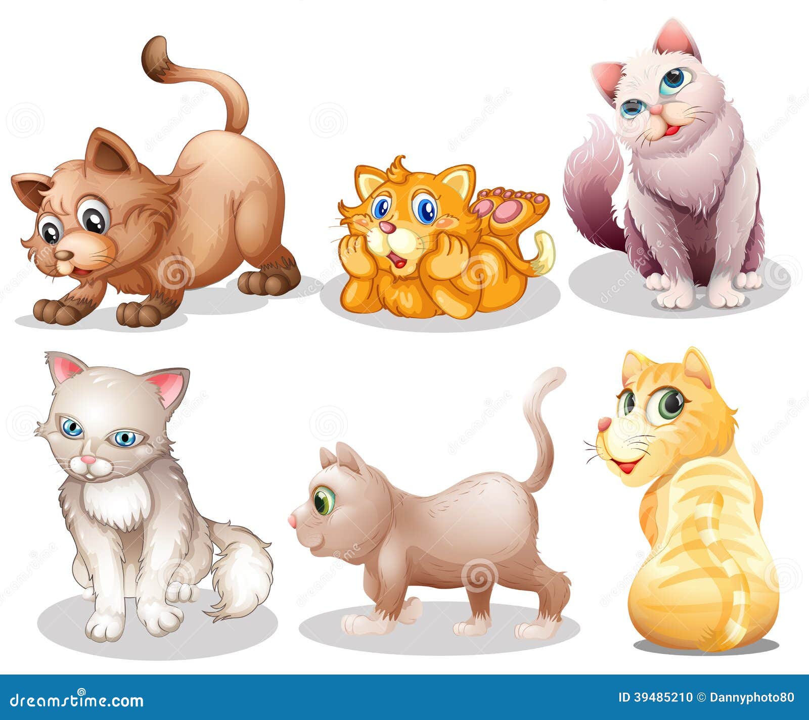 Playful cats stock vector. Illustration of cartoon, energetic - 39485210