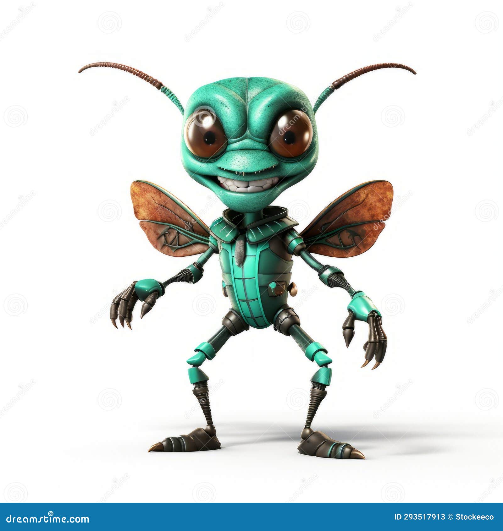 Whirly: a Lifelike Robotic Insect in Emerald and Bronze Stock ...