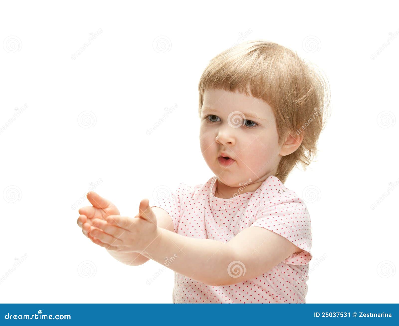Playful Child Ready To Catch Something Stock Image - Image of cute ...