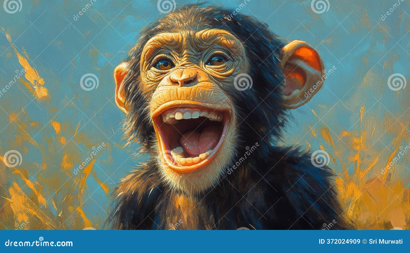 Chimpanzee, Portrait. Monkey Face. Ape Head. Indian Tribal Traditional ...