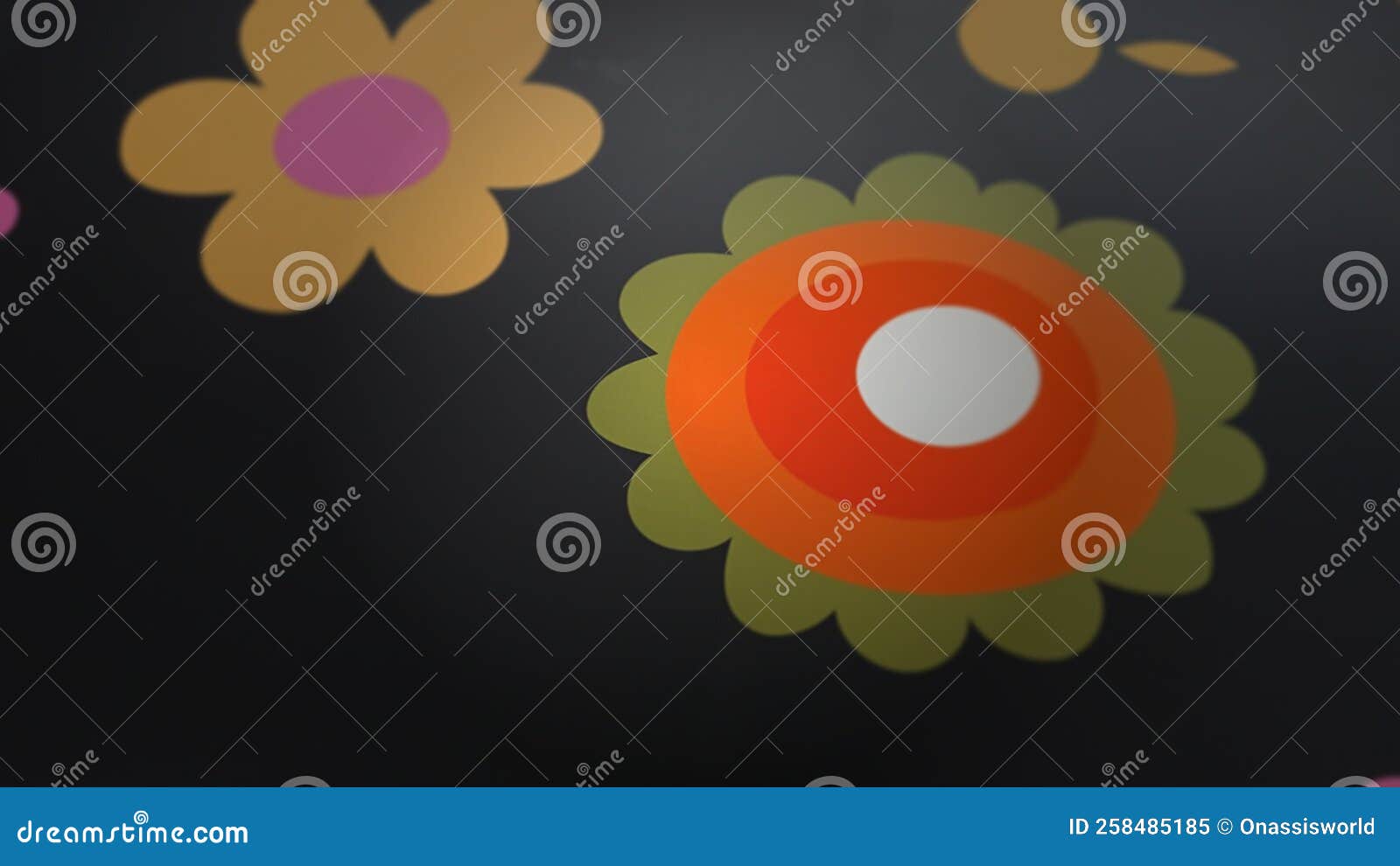 Playful Colors Flowers Abstract Background Fun Stock Illustration ...