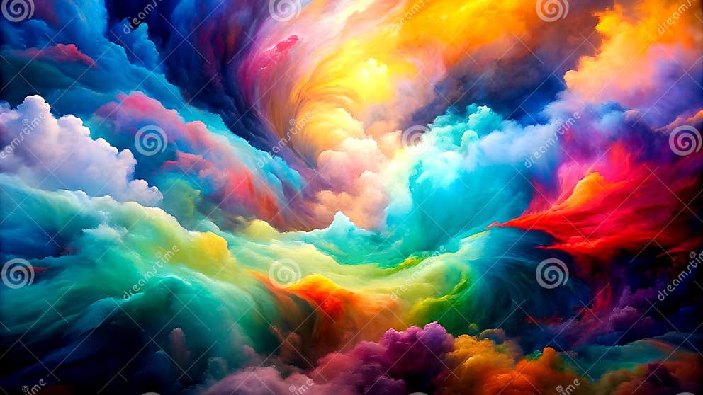 A Playful Composition of Colors, Creating a Harmonious and Evocative ...