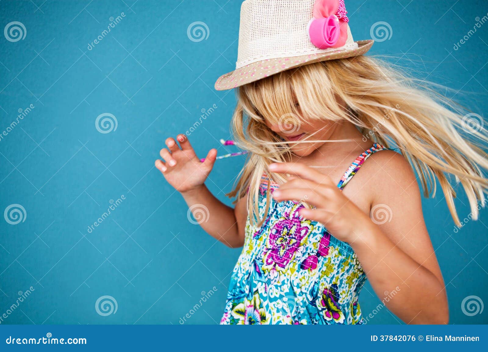 Playful cute young girl stock photo. Image of dress, happiness - 37842076