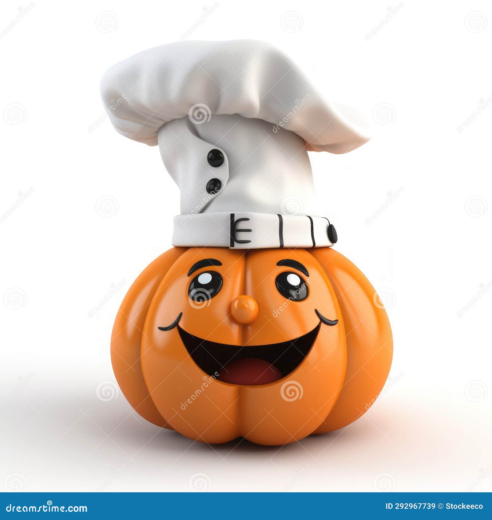 Playful 3d Render of Smiling Pumpkin Chef - Creative Commons ...