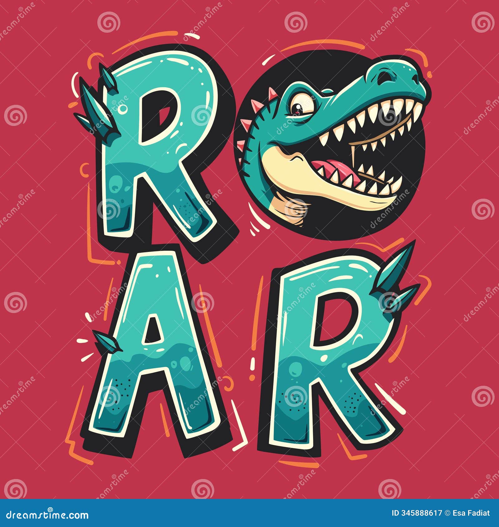 ROAR Text. Vector Word Roar Dino Sound. Roar Speech Bubble Logo. Vector ...