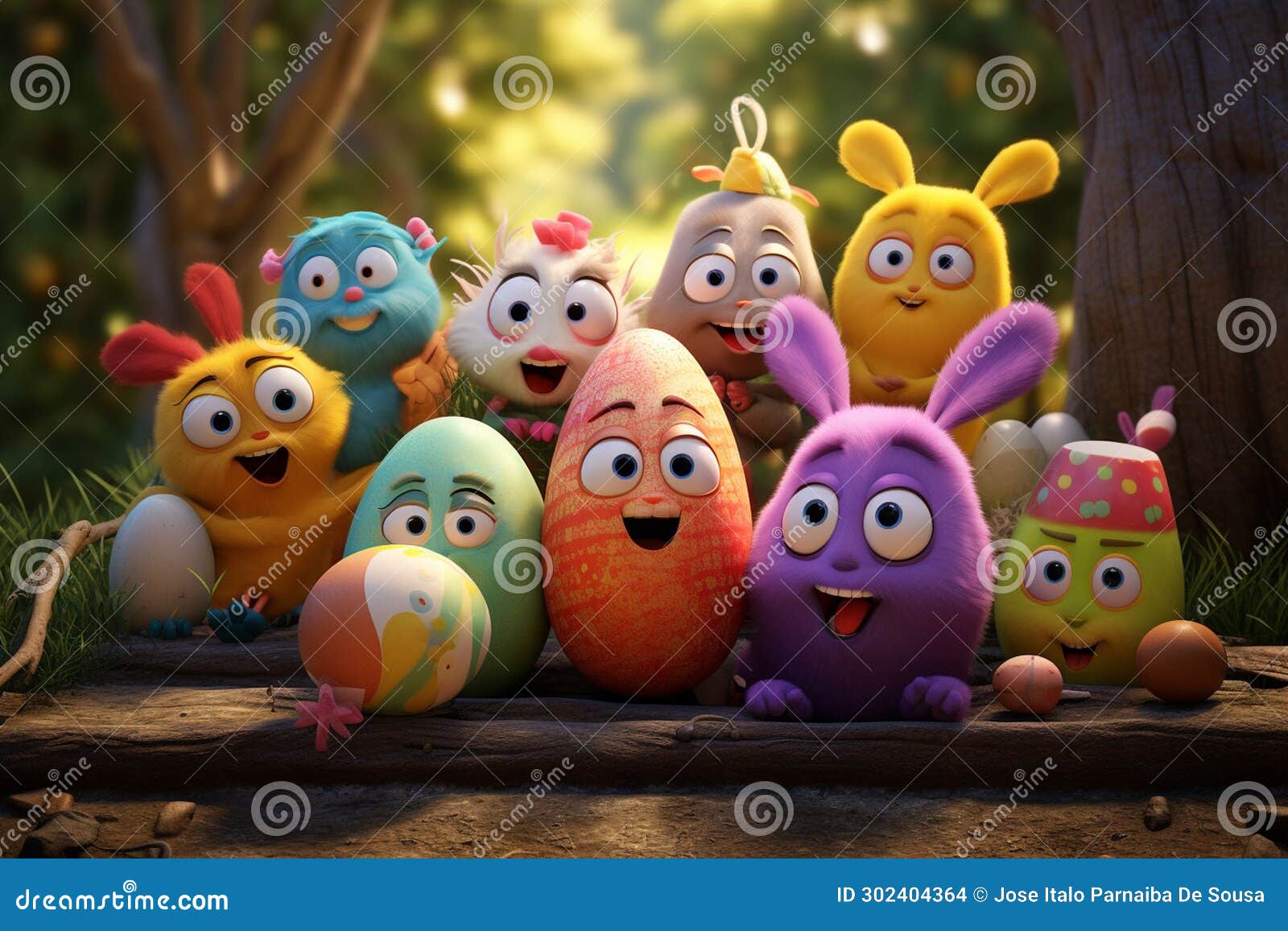 Playful Easter Egg Characters Engaged in Various Stock Illustration ... Playful Easter Egg Characters Engaged in Various Stock Illustration ...