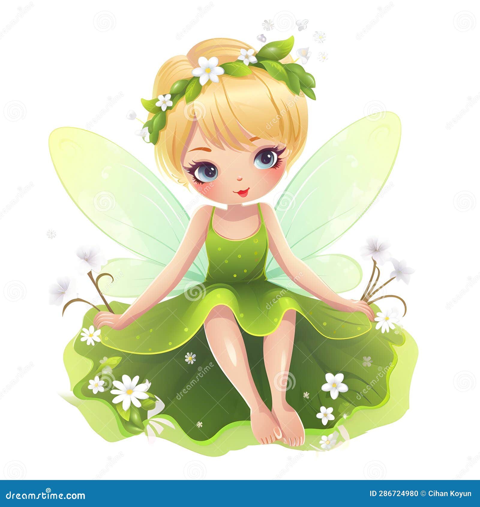 Playful Fairy Sprite Vector Stock Illustration - Illustration of garden ...