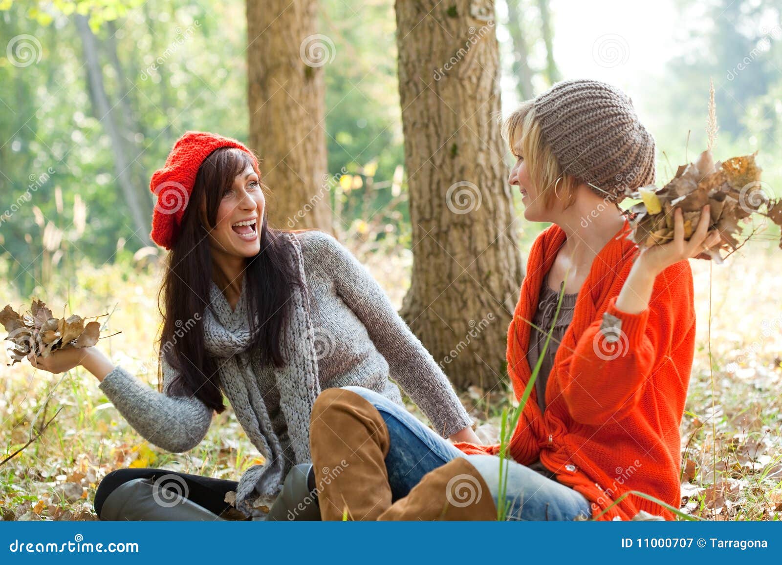 Playful friends pair stock image. Image of forest, happiness - 11000707