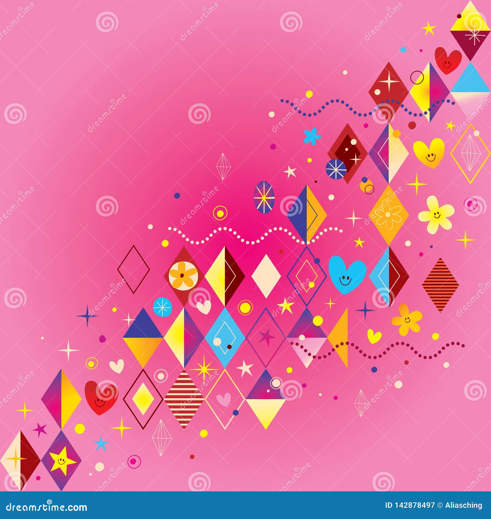 Fun design elements stock vector. Illustration of diamonds - 142878497