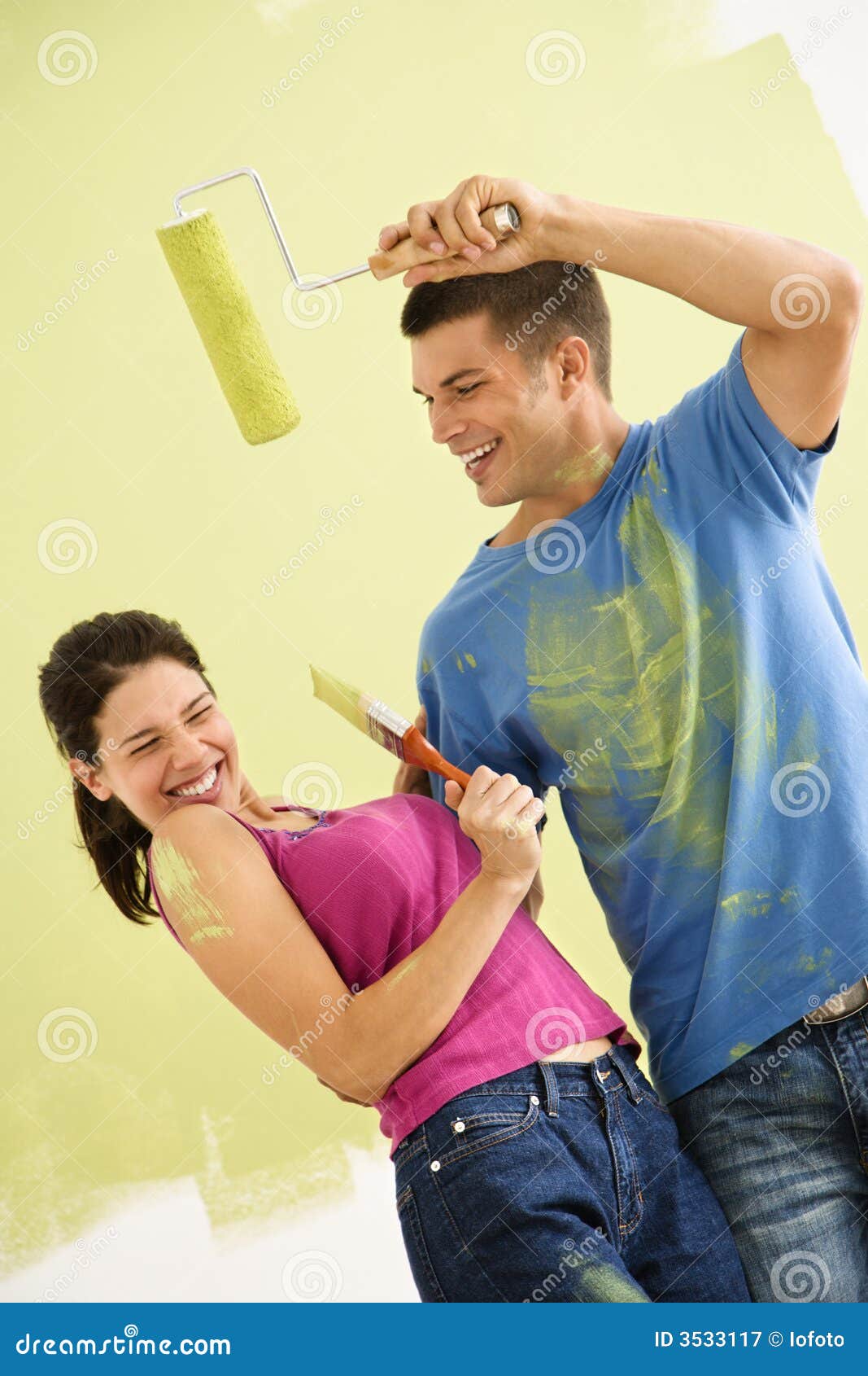 Playful fun couple. stock image. Image of improvement - 3533117