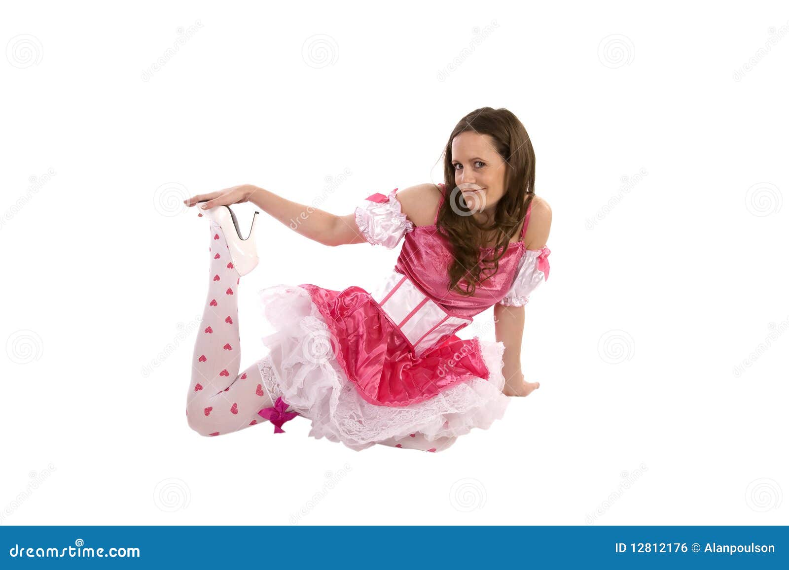 Playful girl stock photo. Image of feathers, expression - 12812176