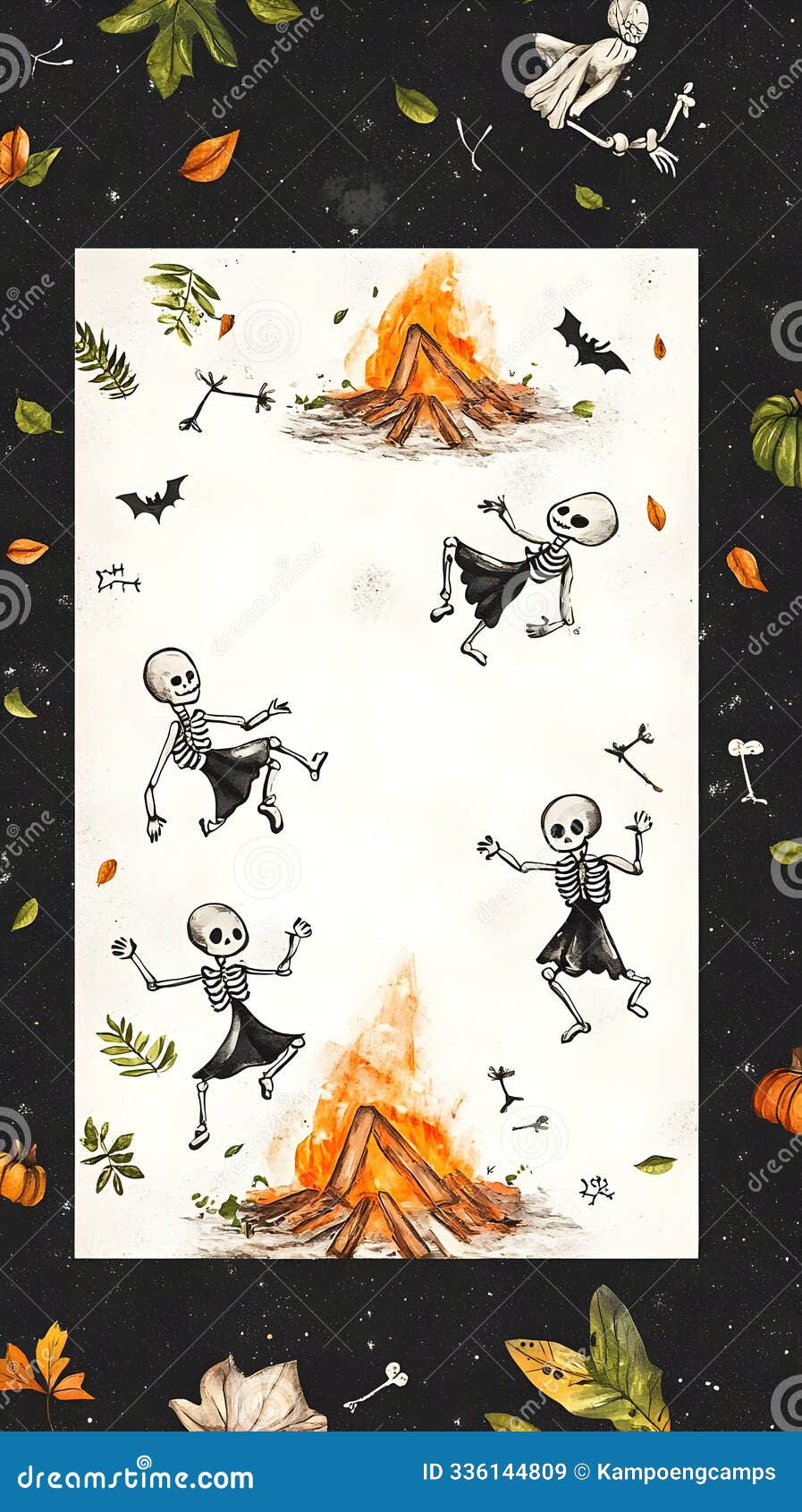 Playful Campfire Storyteller Character Design Vector Illustration ...