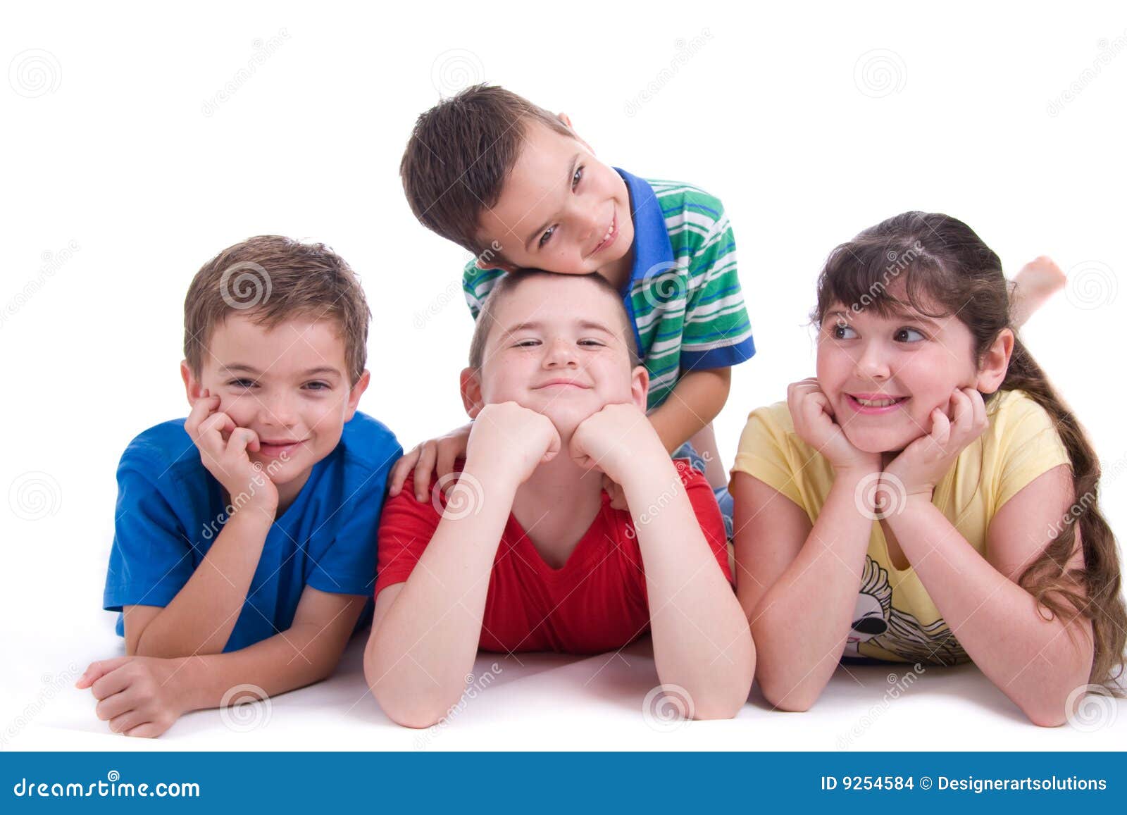 Playful happy kids stock photo. Image of girl, cheerfully - 9254584