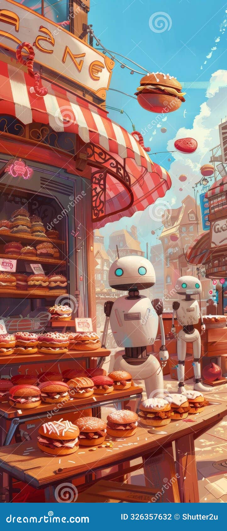 A Playful Illustration of Robots Performing a Ballet on a Grand Stage ...