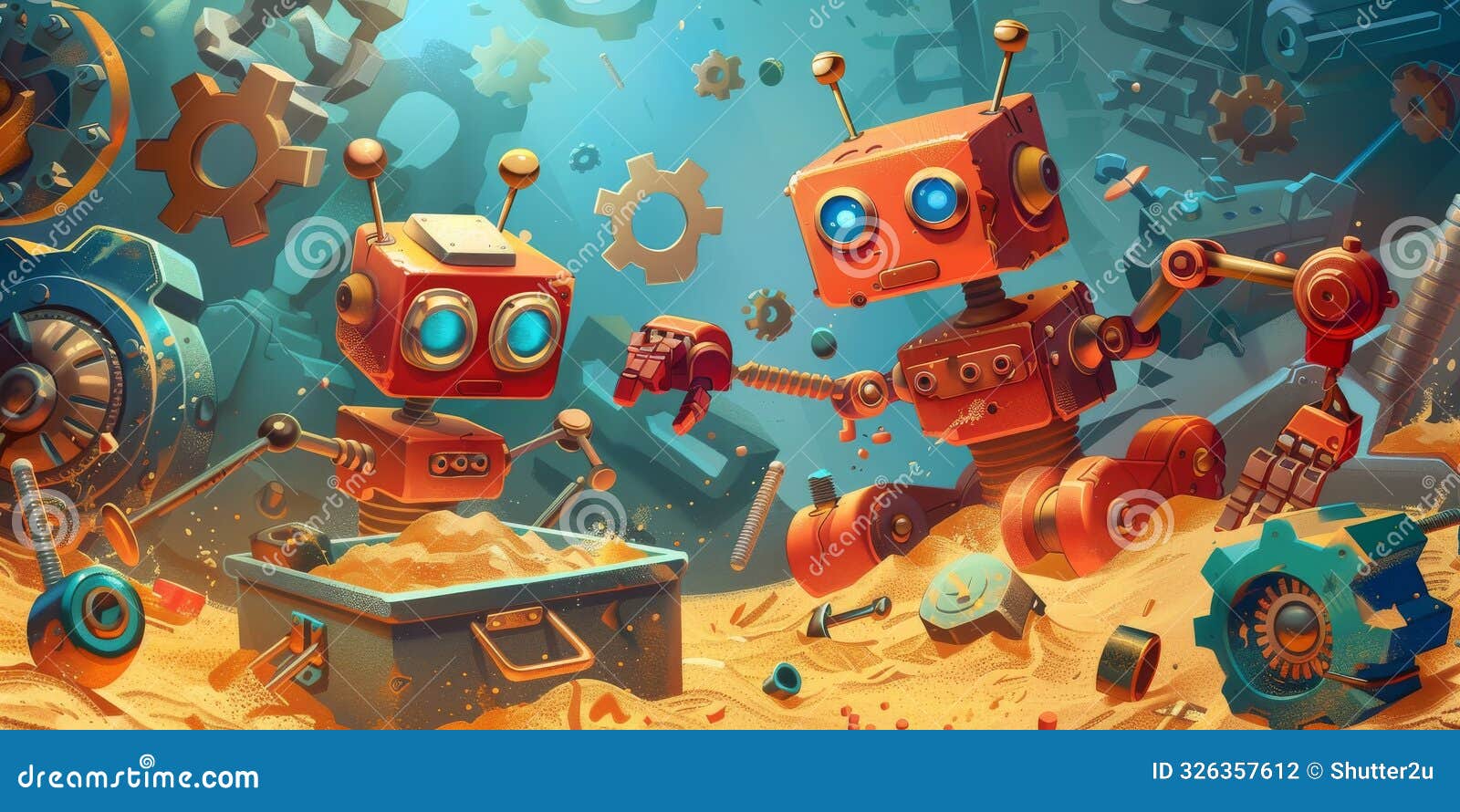 A Playful Illustration of Robots Staging a Circus Performance with ...