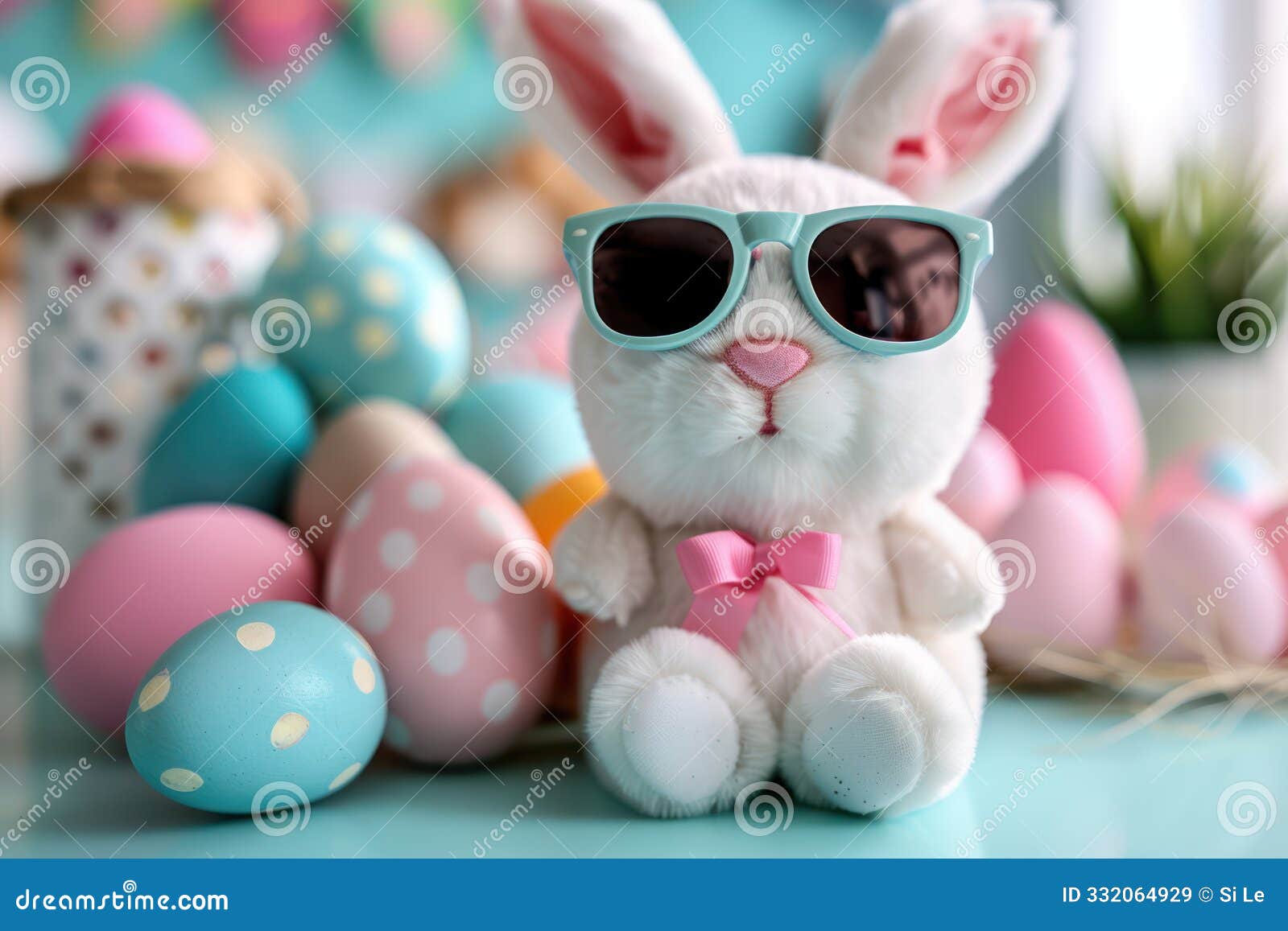 Cool Easter Bunny Wearing Shades Cartoon Vector | CartoonDealer.com ...