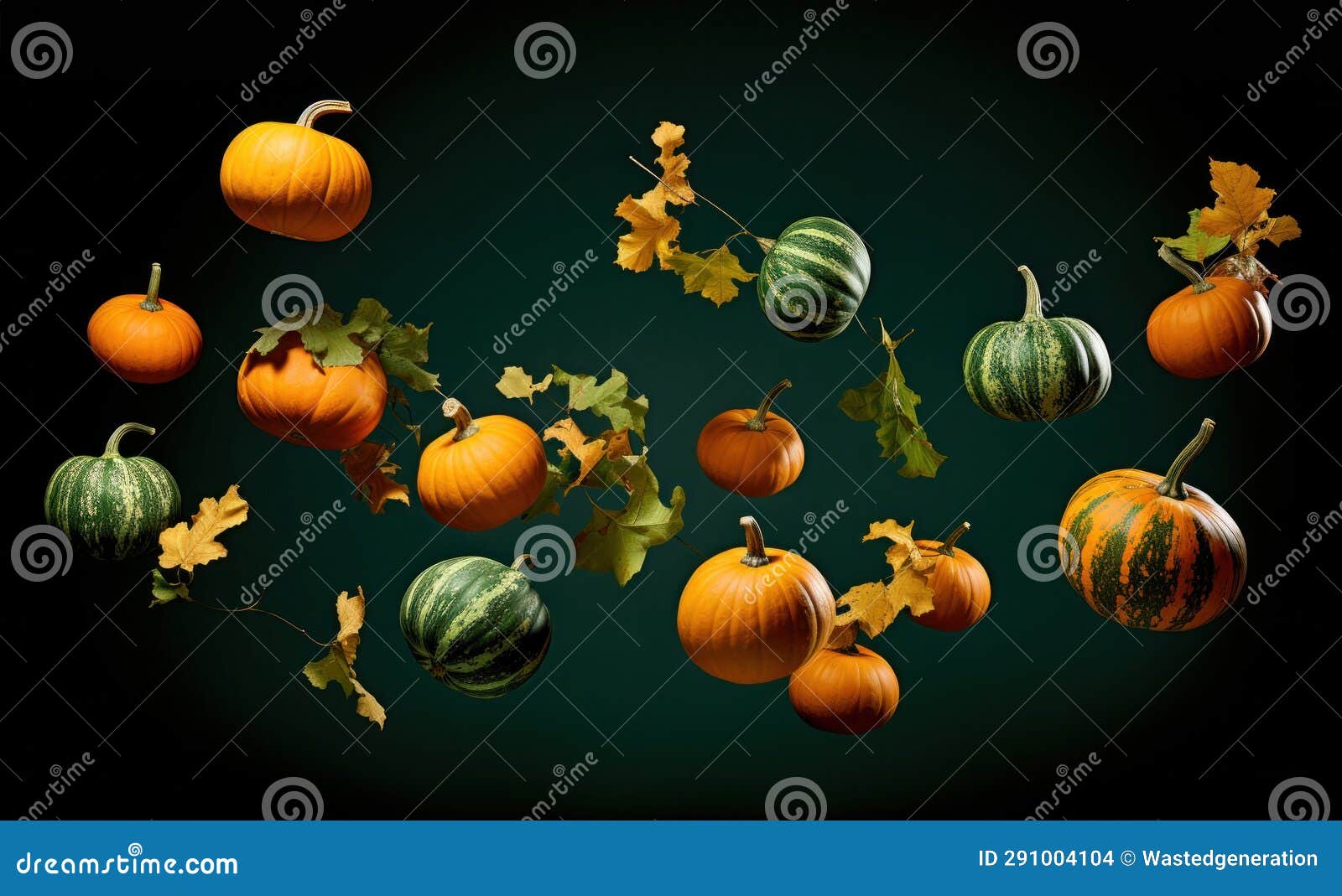 Whimsical Scene: Pumpkins Falling from the Sky, a Fall Surprise Stock ...