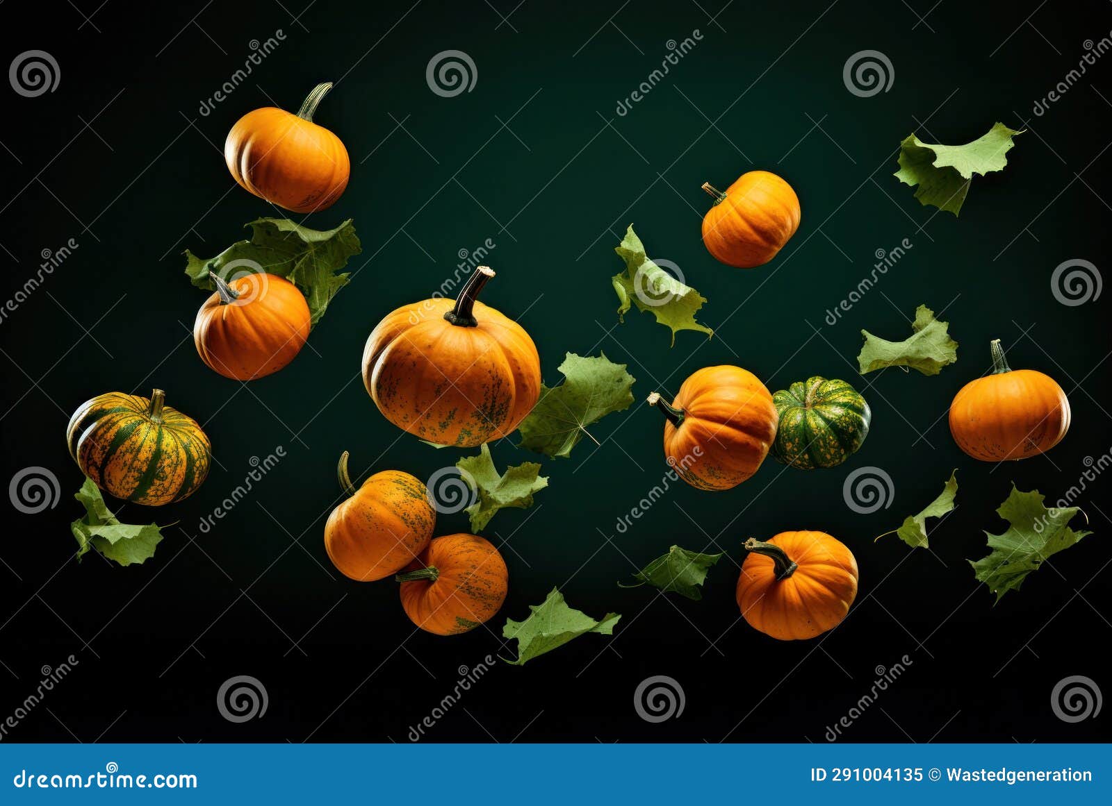 Whimsical Scene: Pumpkins Falling from the Sky, a Fall Surprise Stock ...