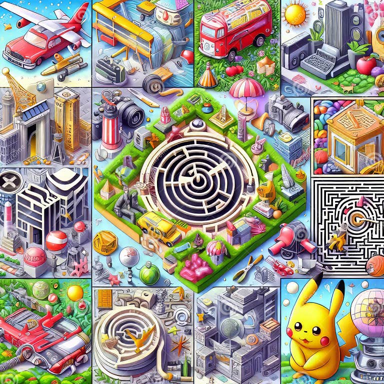 Playful and Interactive Designs with Hidden Objects, Mazes, an Stock ...