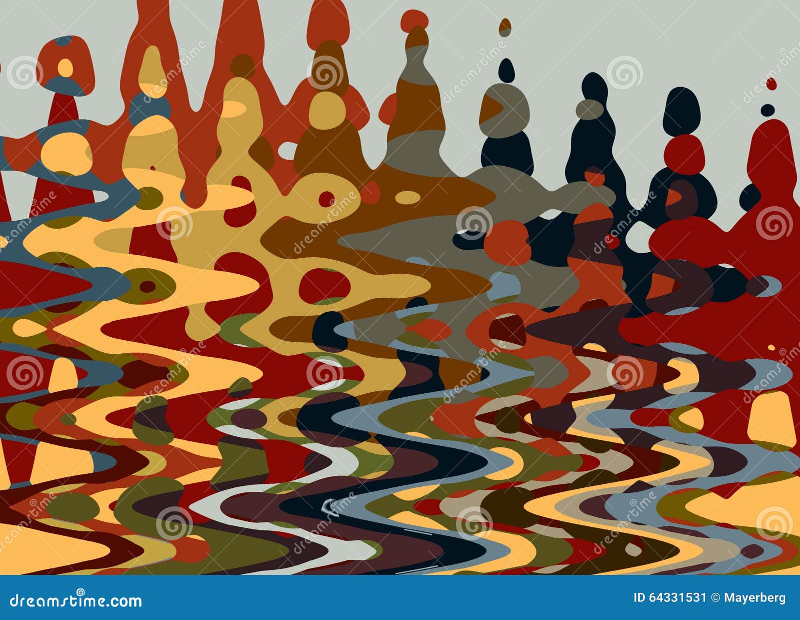 Playful Lines in Round Shape Stock Illustration - Illustration of ...